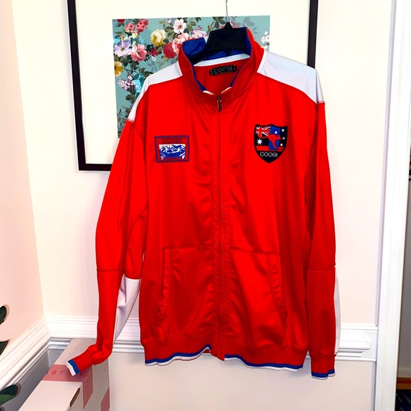 COOGI | Jackets & Coats | Vtg Coogi Mens Embroidered Red And Blue Satin ...